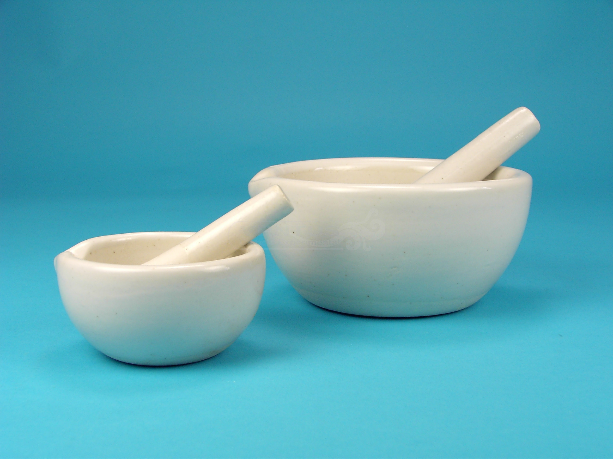 Mortero porcelana con mano, 130 mm Ø