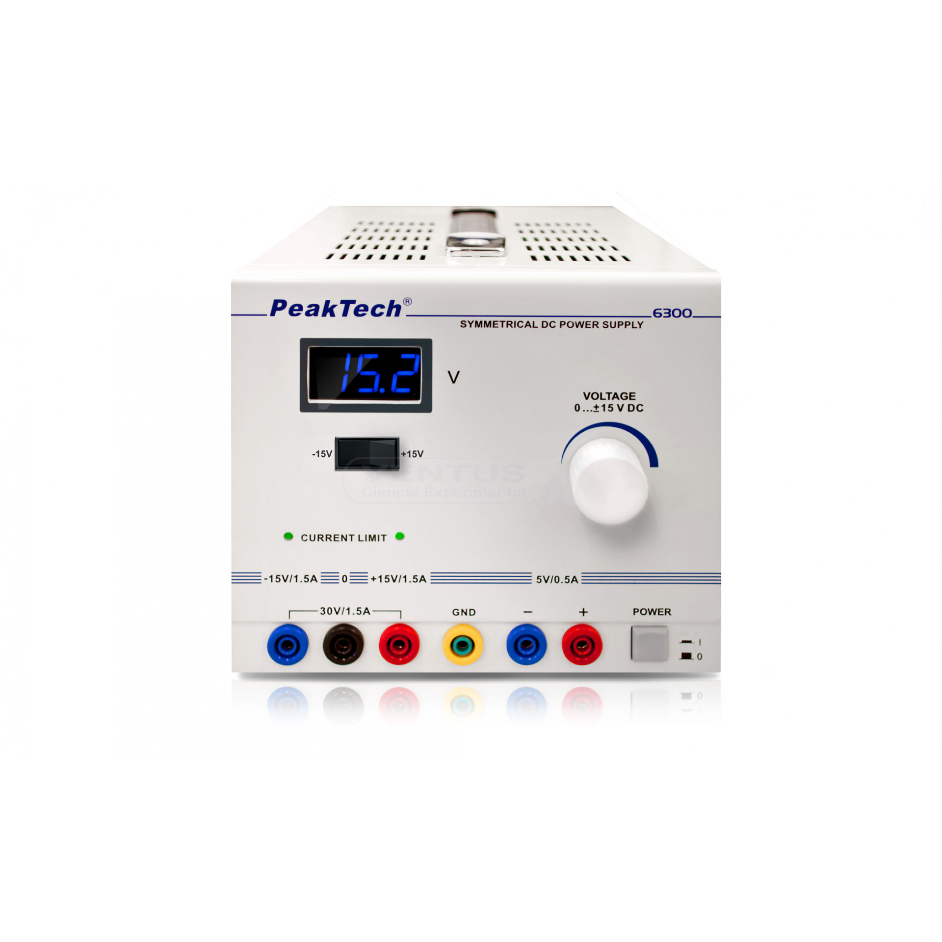 Fuente de alimentación simétrica 0 a ±15V CC / 5V CC