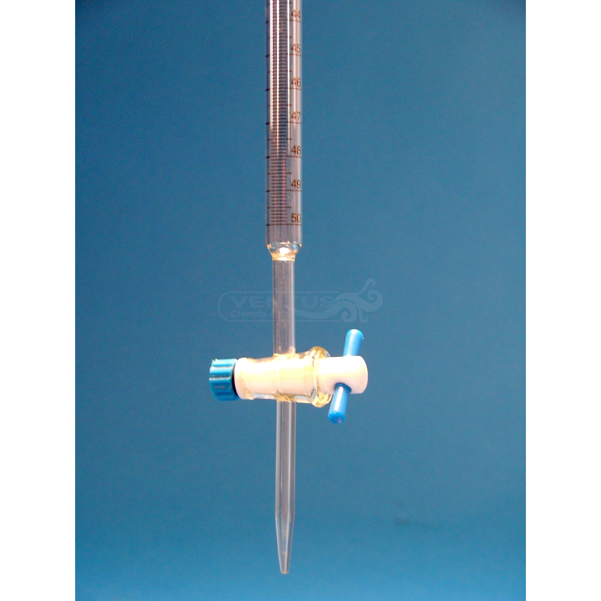 Bureta graduada con llave de teflón, 50 ml